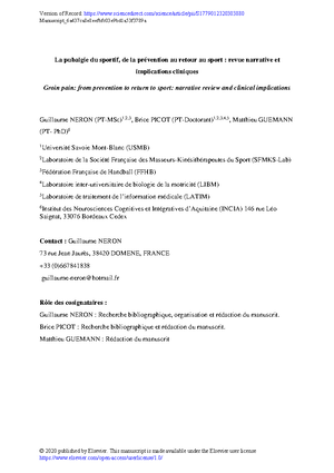 Aspetar Hamstring Protocol: Assessment & Exercises for Rehab - Studocu