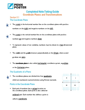 Module 2 Geometry DBA Study Notes: Transformations and Rigid Motions ...