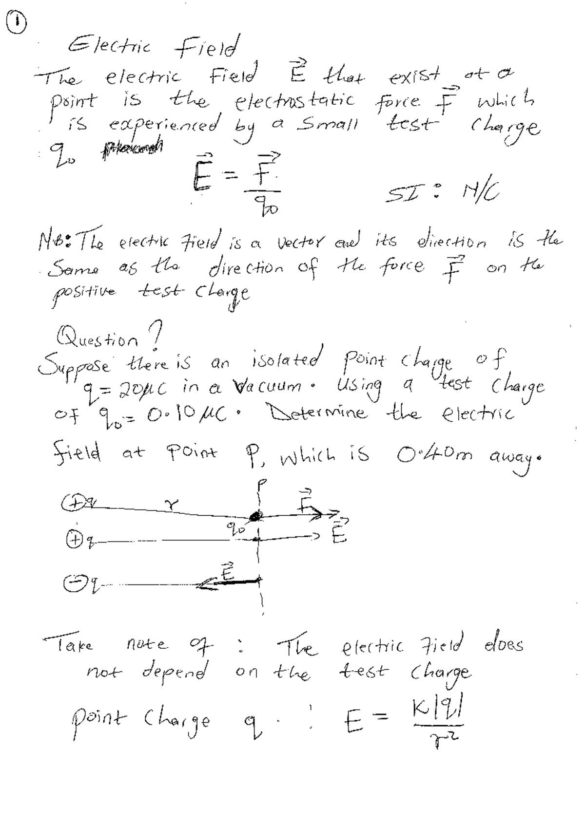 ENG 101 Final Exam: Electric Field Concepts and Calculations - Studocu