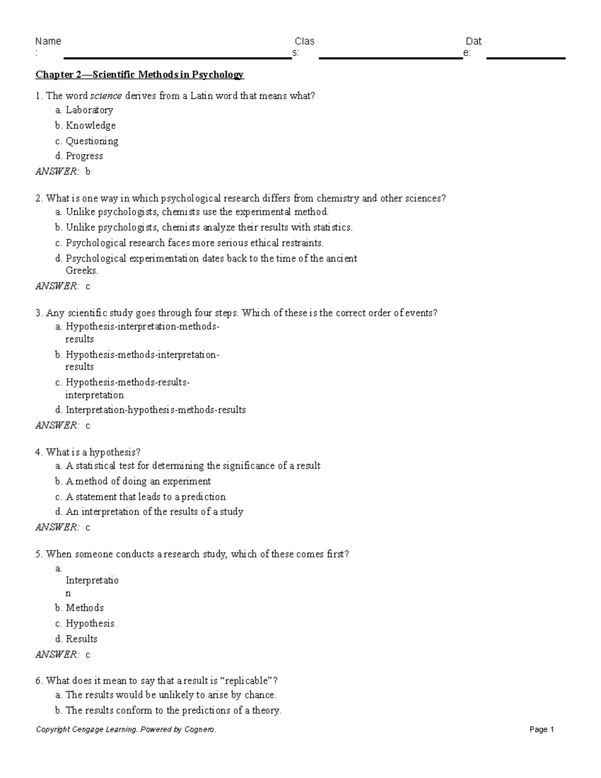 Chapter 2: Understanding Scientific Methods in Psychology (PSY 101 ...