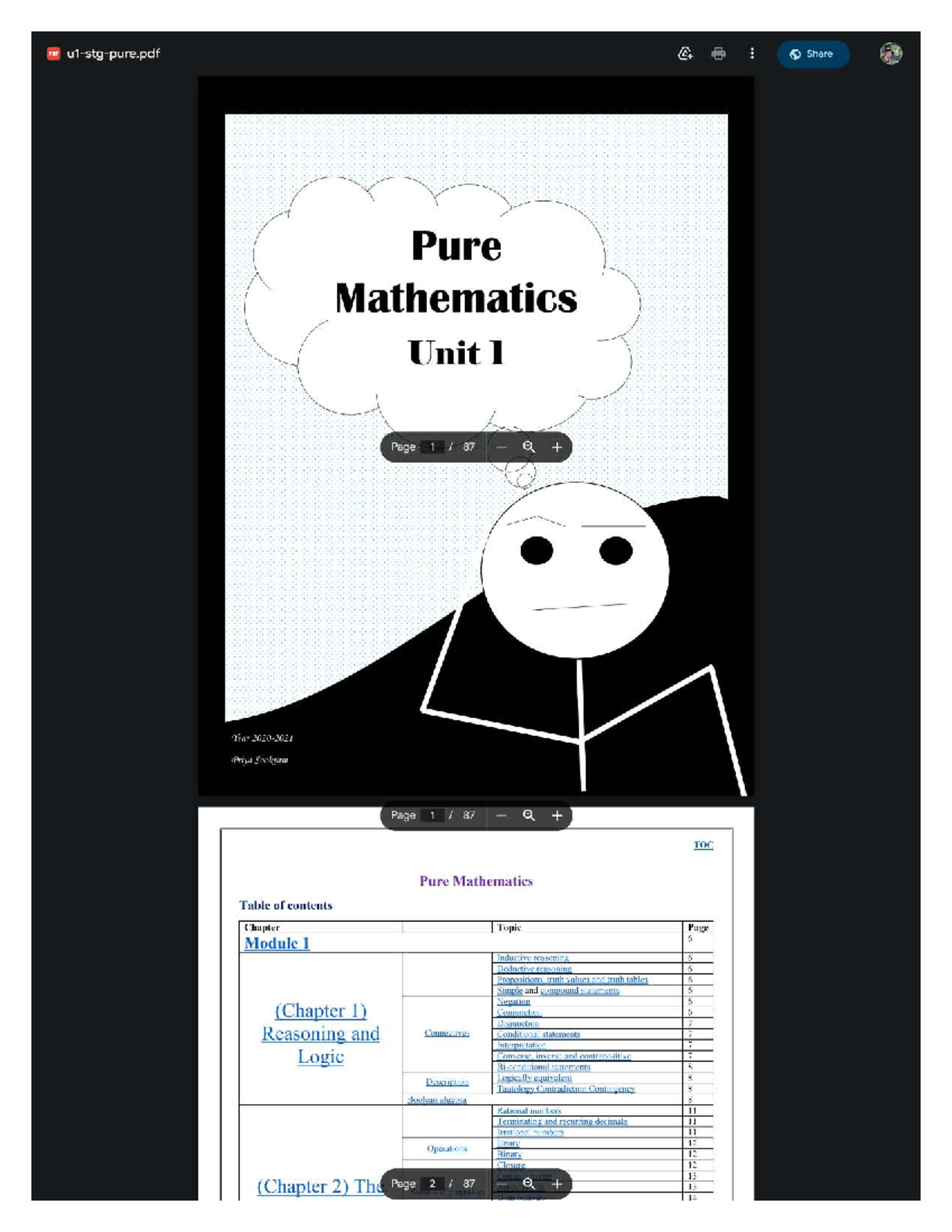 CAPE Pure Mathematics Unit 1 Study Guide by Priya Sookram - Studocu