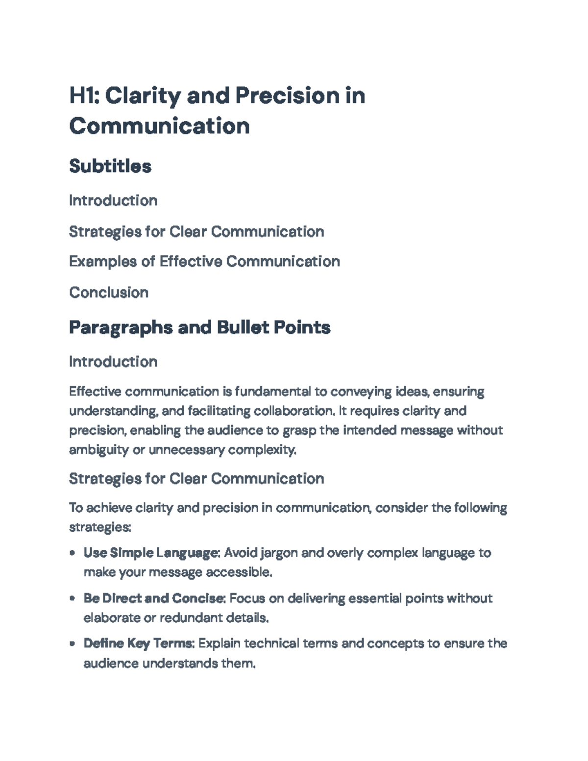 Clarity and Precision in Communication Strategies: Effective Methods ...