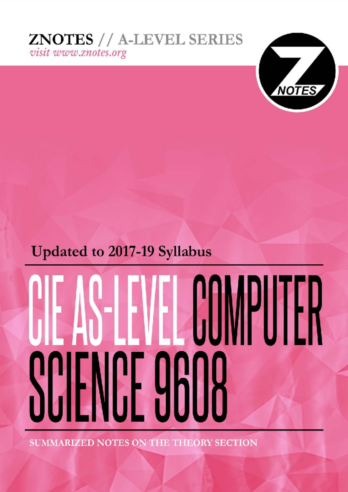 Cie as computerscience 9608 theory v1 znotes - TABLE OF CONTENTS 2 ...