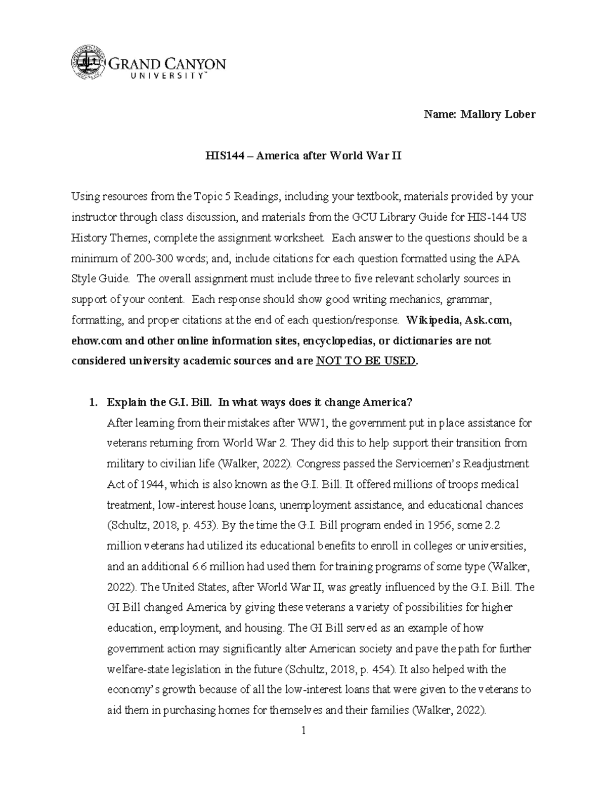 HIS-144-T-5: The Impact of the G.I. Bill and Suburbanization in Post ...