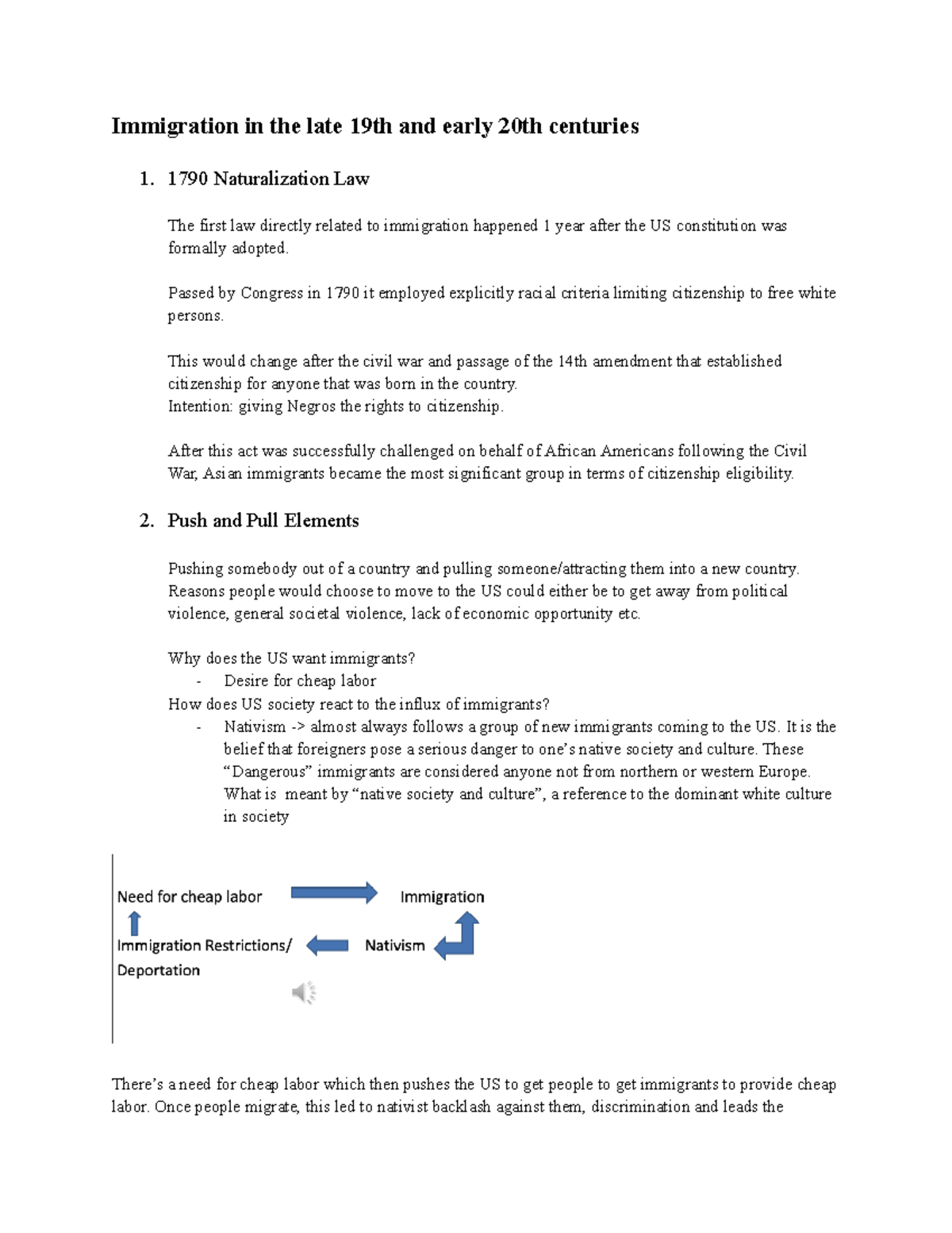 Immigration in the late 19th and early 20th centuries - 1790 ...