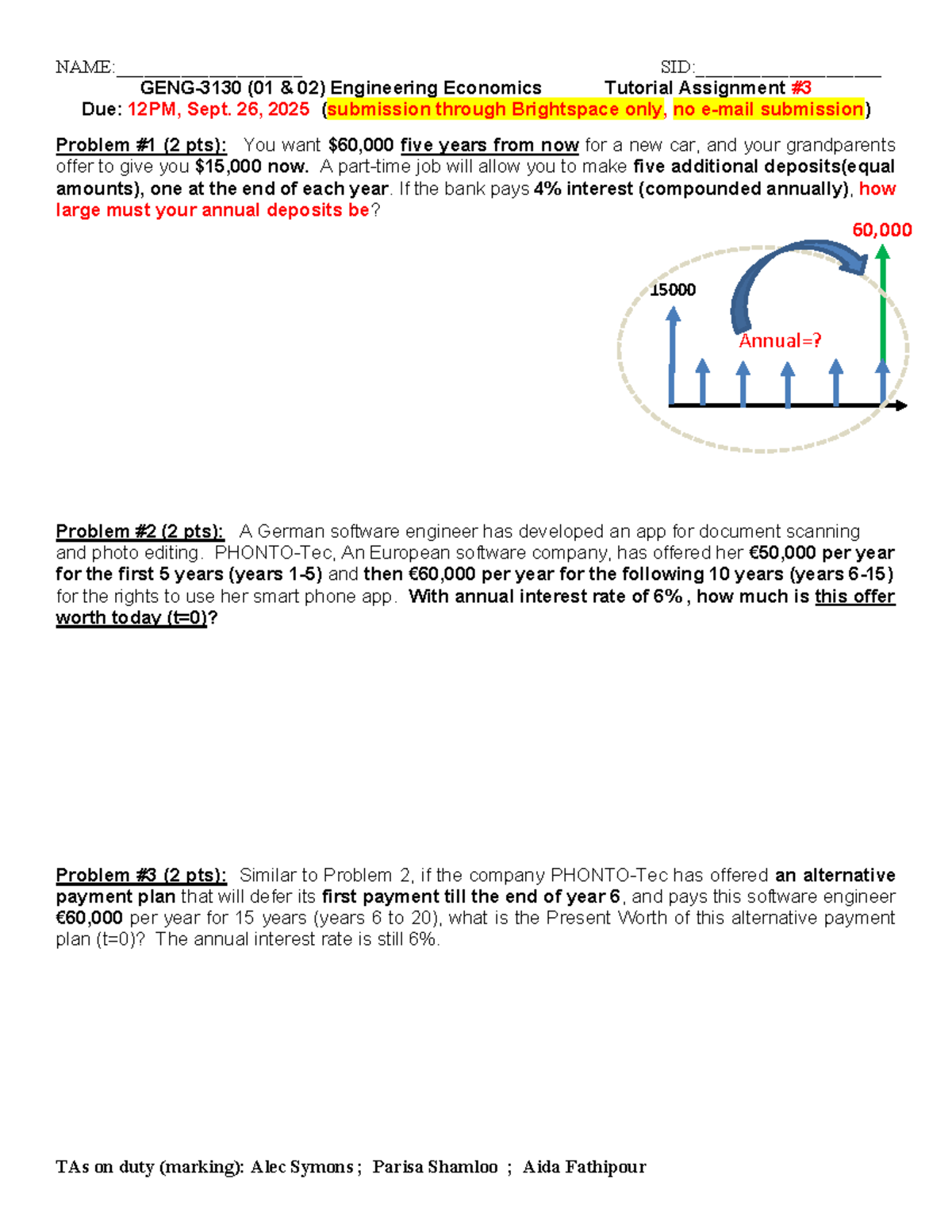 (01 02) Engineering Economics Assignment 2: Tutorial Problems - Studocu