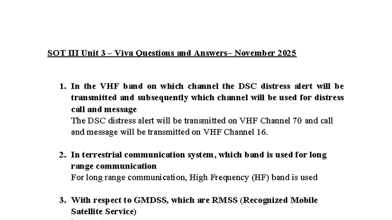 SOT III Unit 3 Viva Questions & Answers - Notes - Studocu