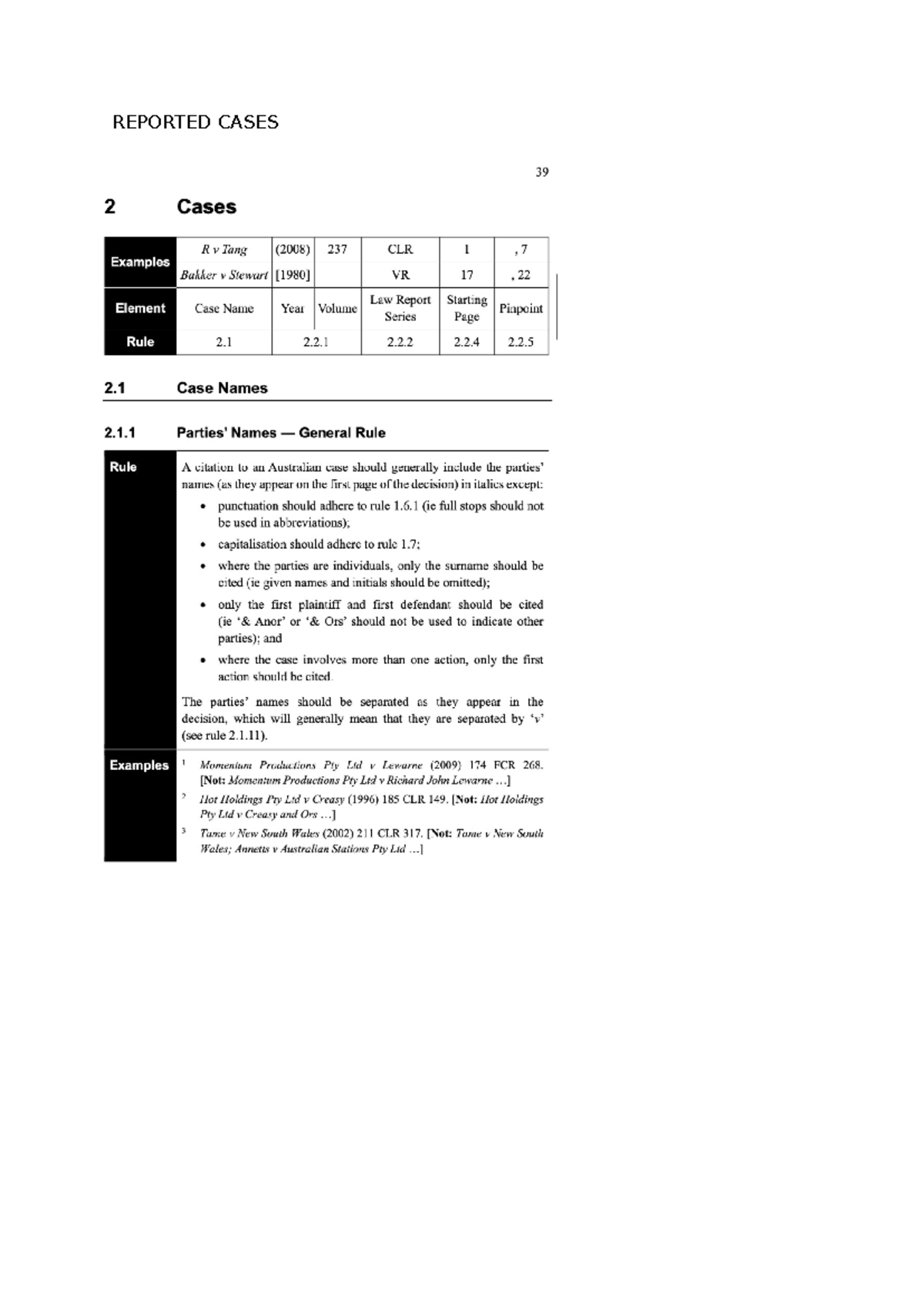 Reported Cases Analysis: R v Tang (2008) & Bakker v Stewart VR 17 - Studocu