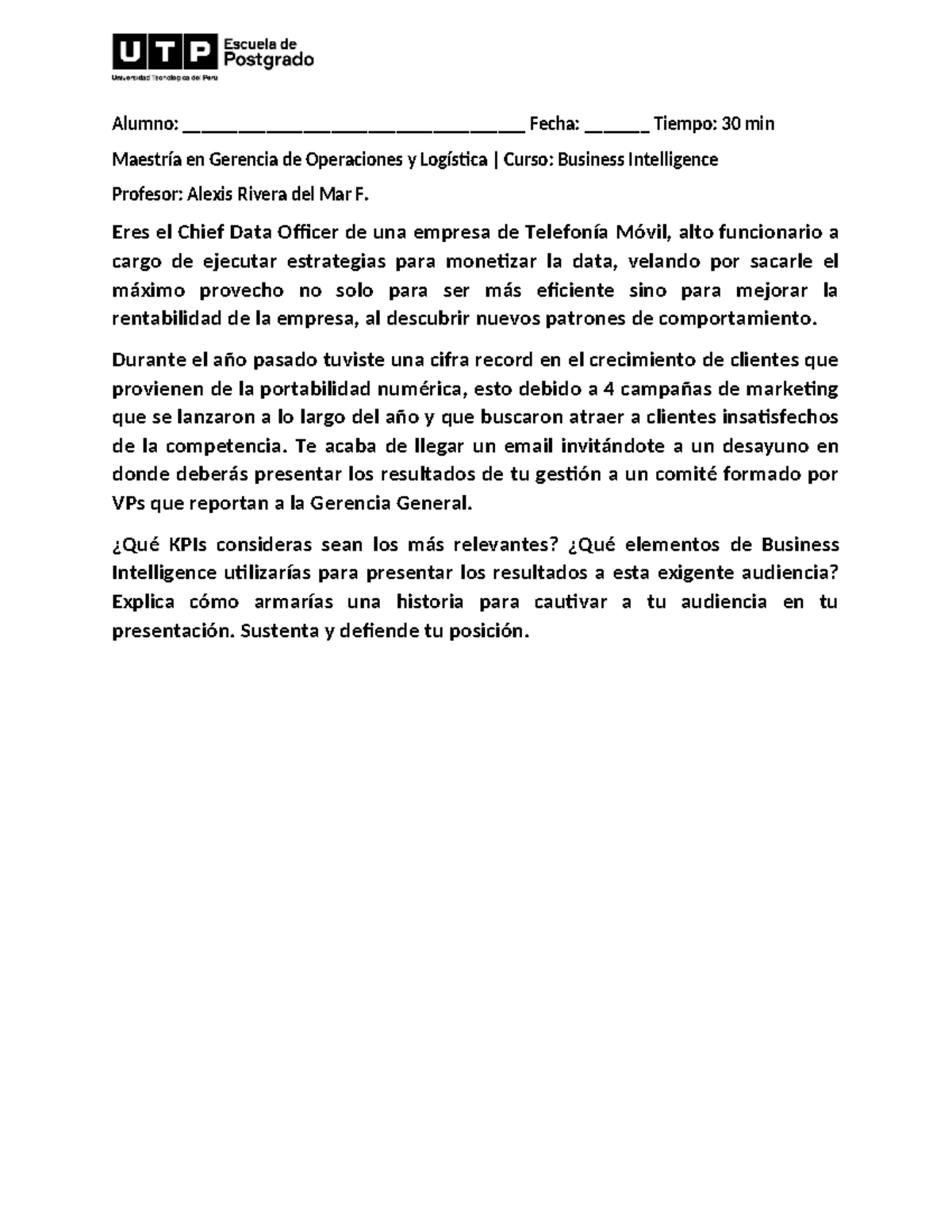 Sesión 3 - Caso CDO: Estrategias de BI para Presentación a VPs - Studocu