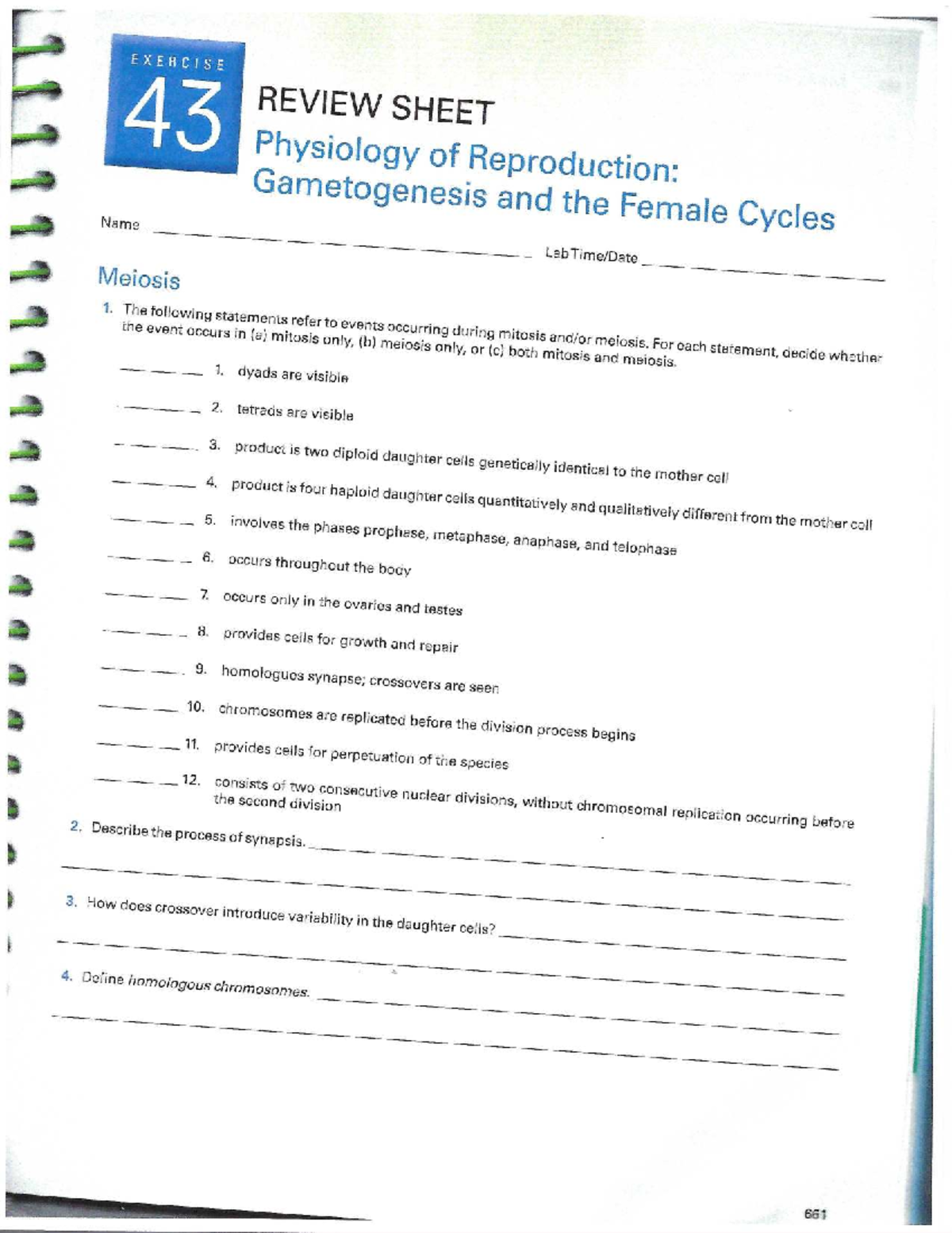 43 Physiology of Reproduction: Gametogenesis & Female Cycles Review ...