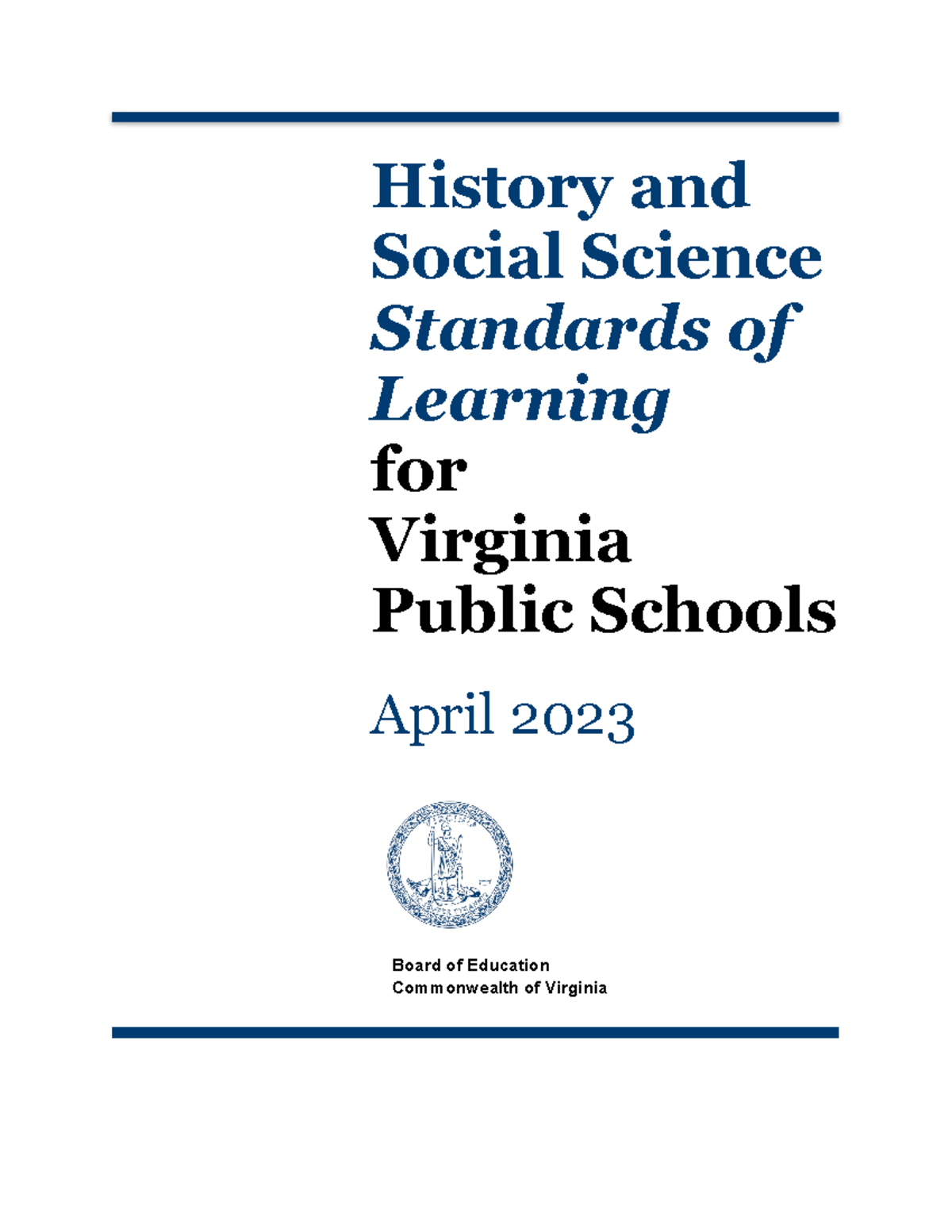 2023 HSS SOL Final 09 - Essay - History and Social Science Standards of ...