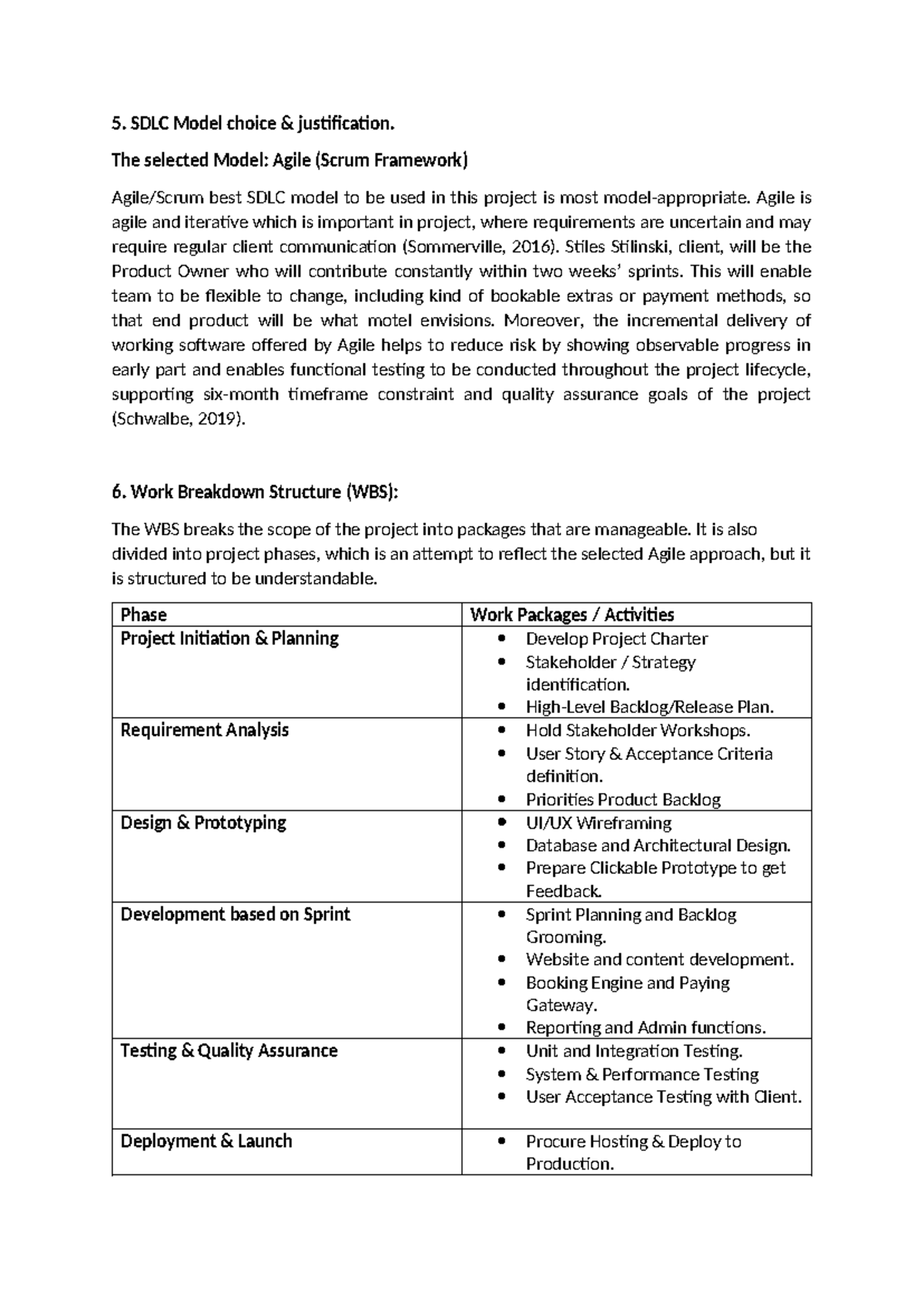 PAQM 5. SDLC Model Justification: Agile Scrum Framework Analysis - Studocu