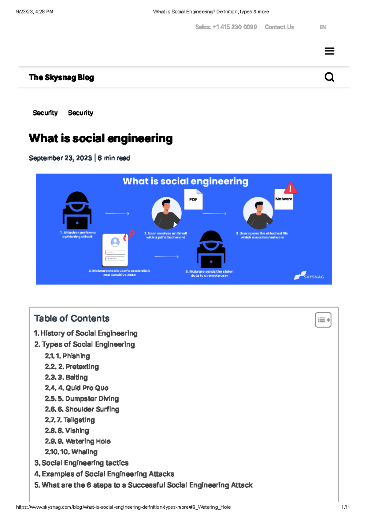 Types of Social Engineering Attacks: Definitions & Tactics Explained - Studocu