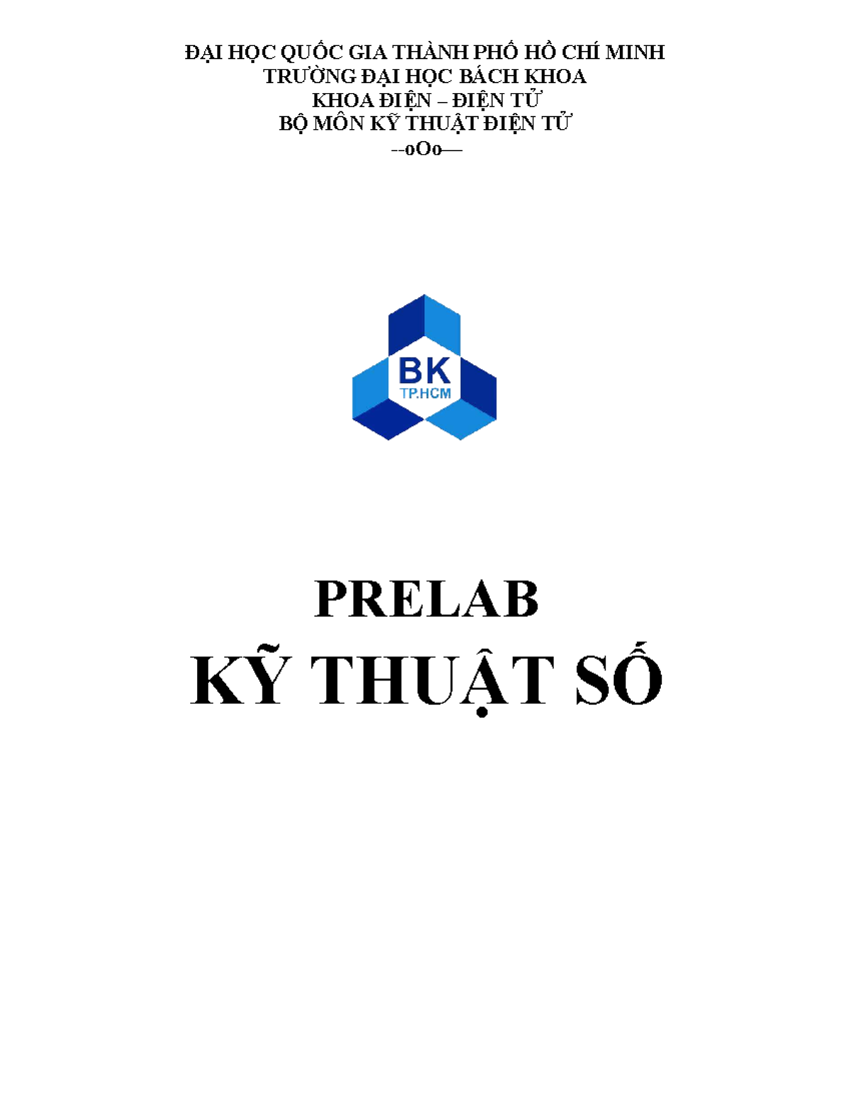 Prelab Kỹ Thuật Số - Thí Nghiệm Điện Tử (KTS) - Studocu
