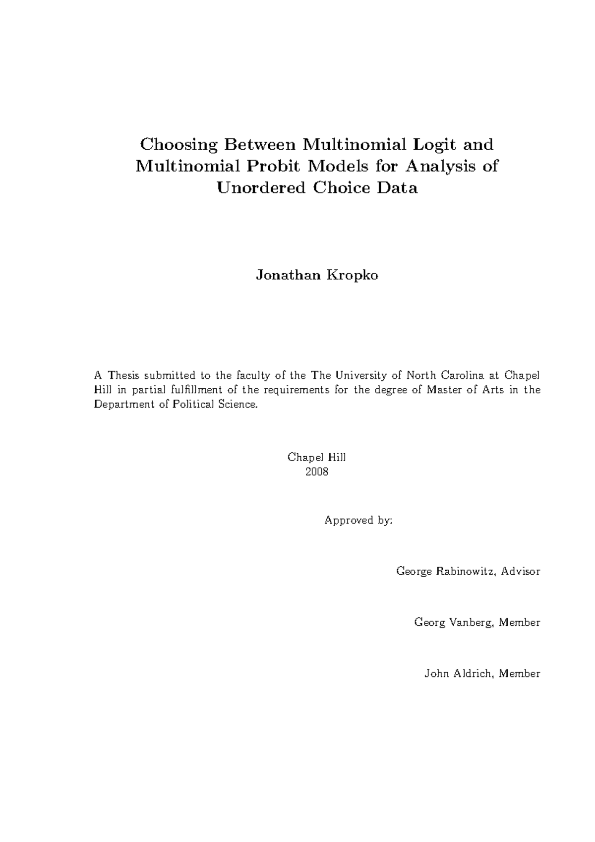 Mnl and mnp comparision-2 - Choosing Between Multinomial Logit and ...