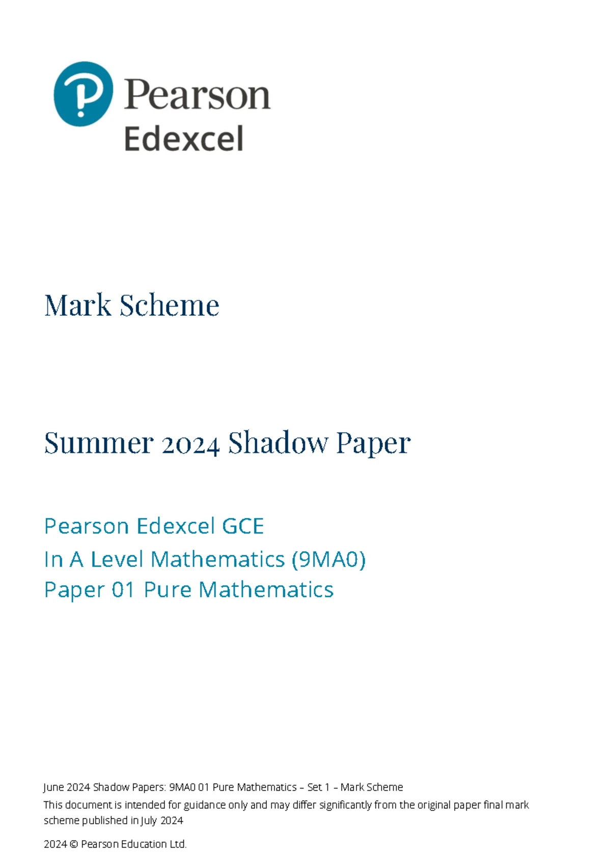 Edexcel 2024 Mathematics Paper 2 Higher Practice Paper 2 Guide - Studocu