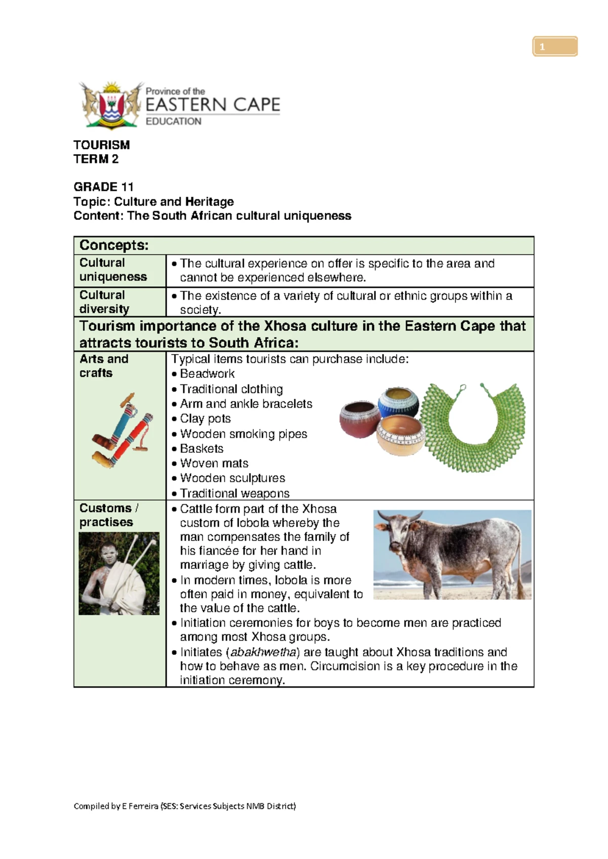 Grade 12 Tourism Skills Assessment Task Marking Guideline - Studocu