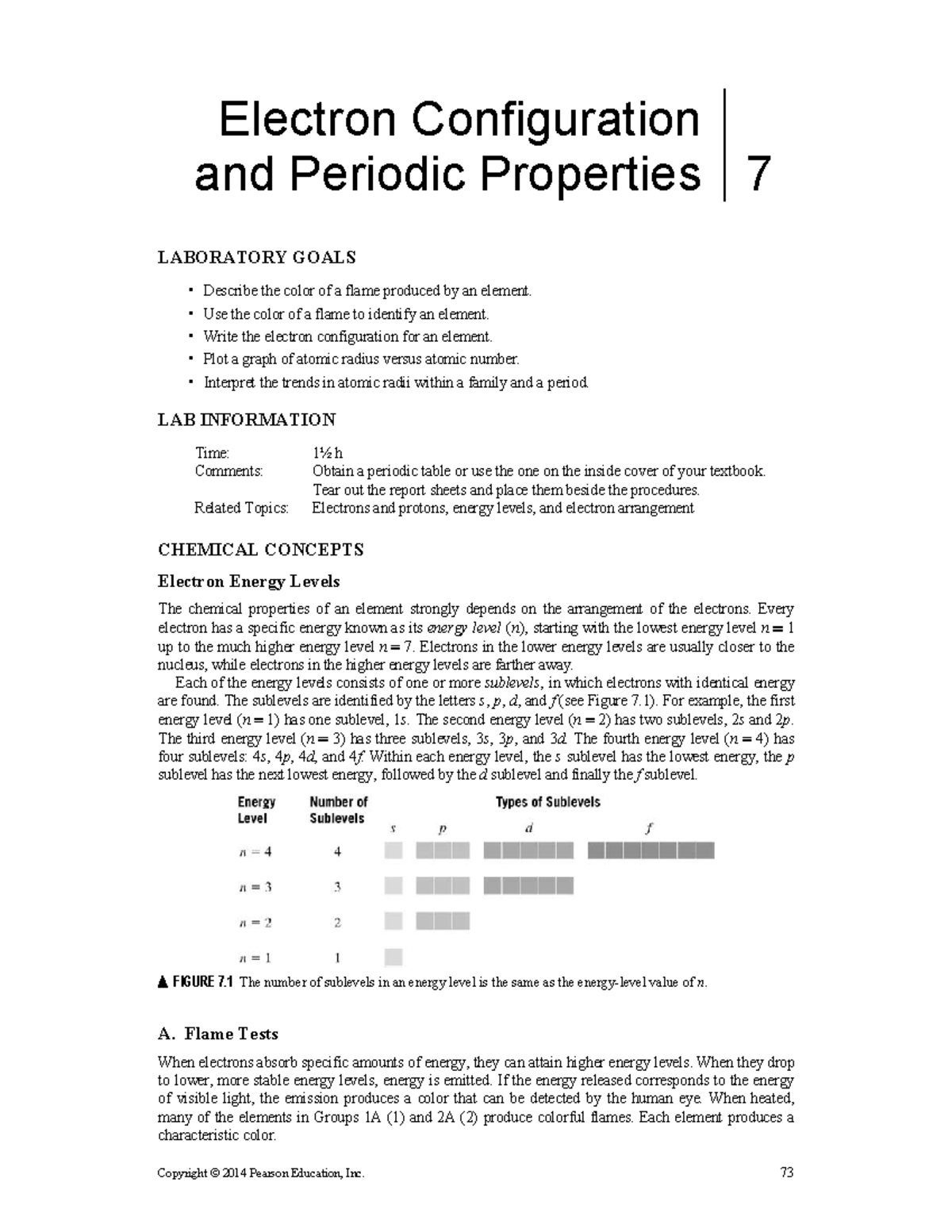 CHEM 101: Electron Configuration & Periodic Properties Lab Report - Studocu