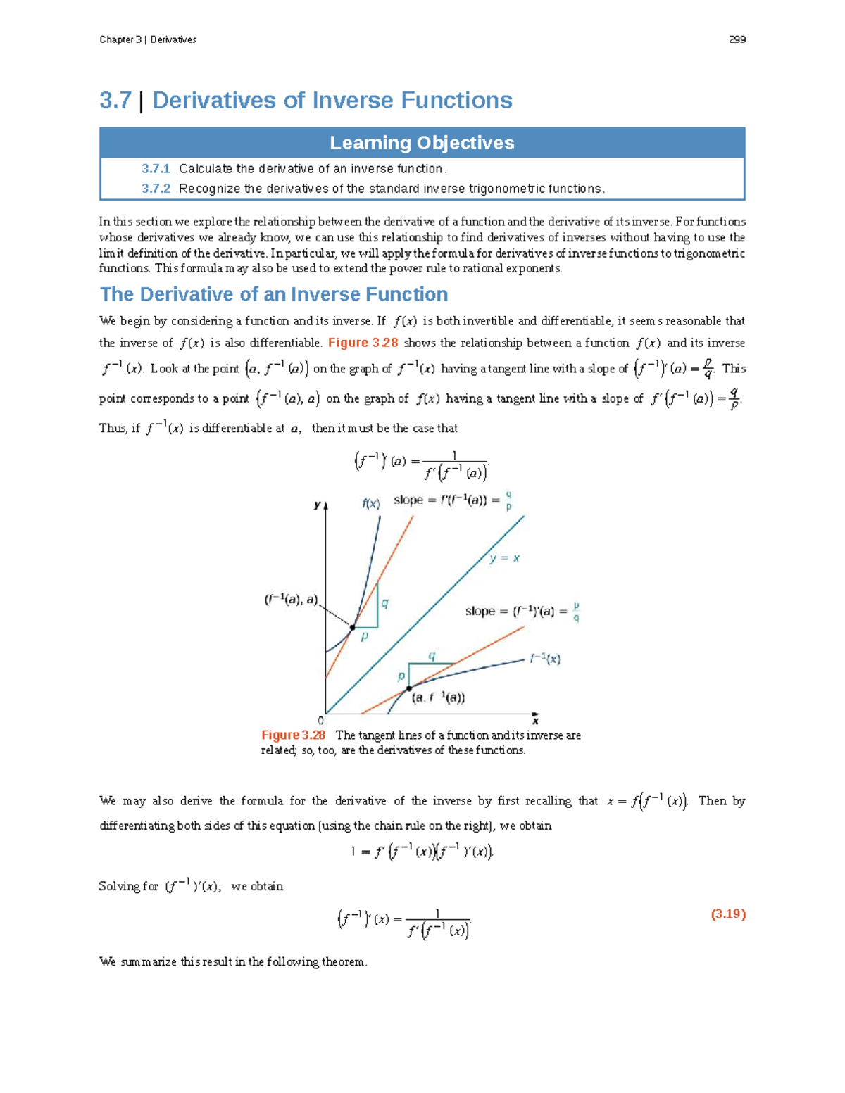 Chapter 3.7: Derivatives of Inverse Functions - Calculus 1 - Studocu