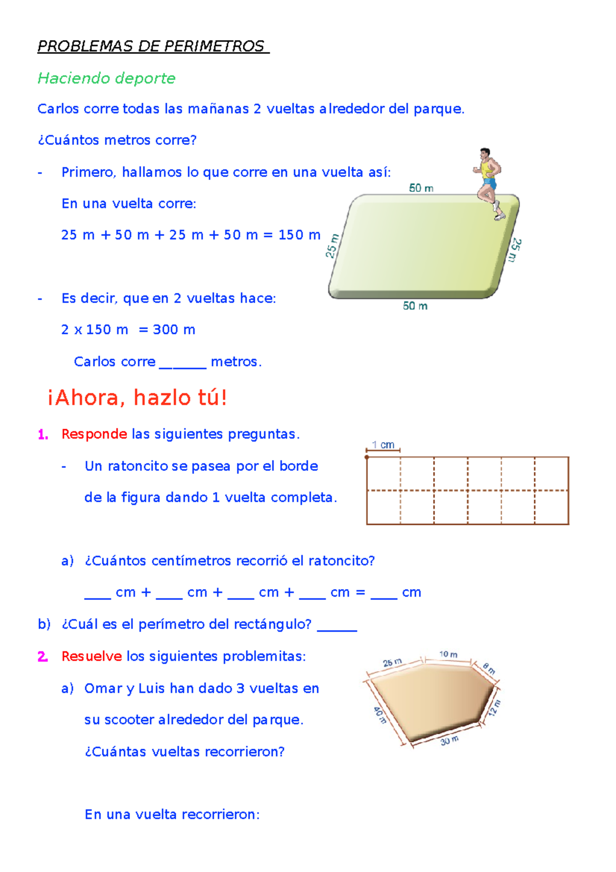 Actividades de Perímetros para Tercer Grado de Primaria - PROBLEMAS DE ...