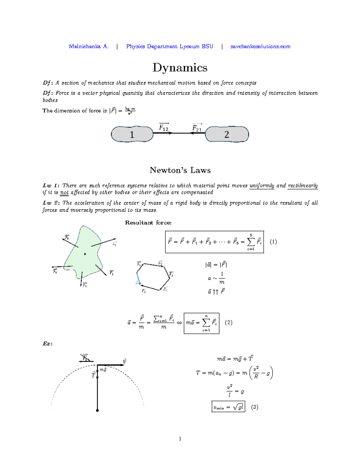 Dinamics - Josh and maths - Melnichenka A. | Physics Department Lyceum ...