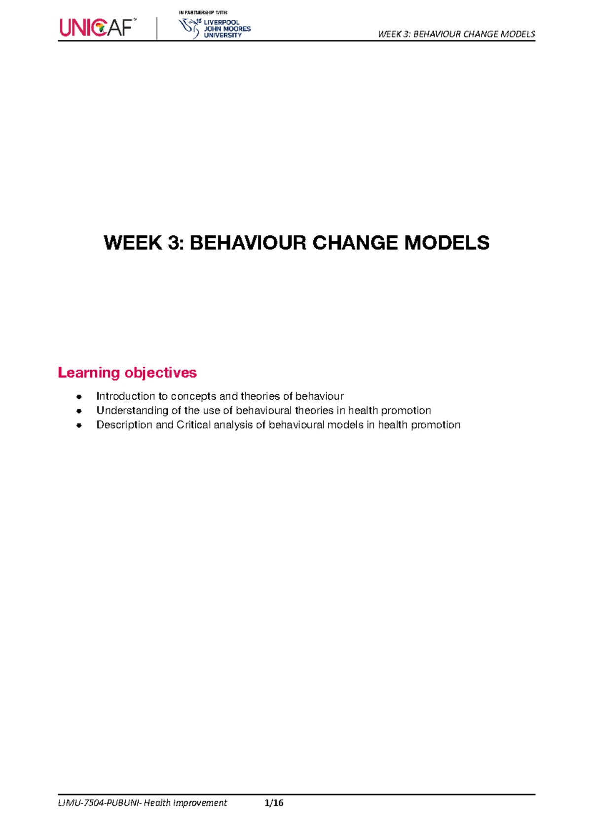 Title: Behaviour Change Wheel: Framework for Interventions (Michie et ...