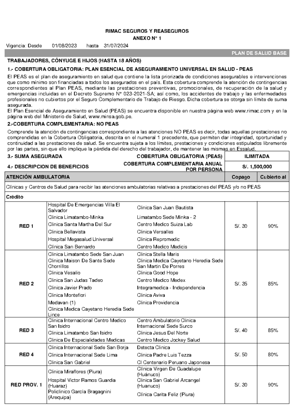 174 E0001394 T+D ADIC 2 Rimac Seguros Y Reaseguros Mejora 01 - RIMAC SEGUROS Y REASEGUROS ANEXO ...