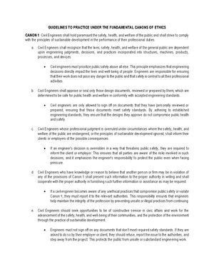 CODE OF Ethics AND Canon - CODE OF ETHICS FUNDAMENTAL PRINCIPLES Civil ...