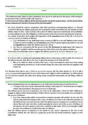 Week 12(A) - Overview of Express Rights and Freedoms in Australia - Studocu