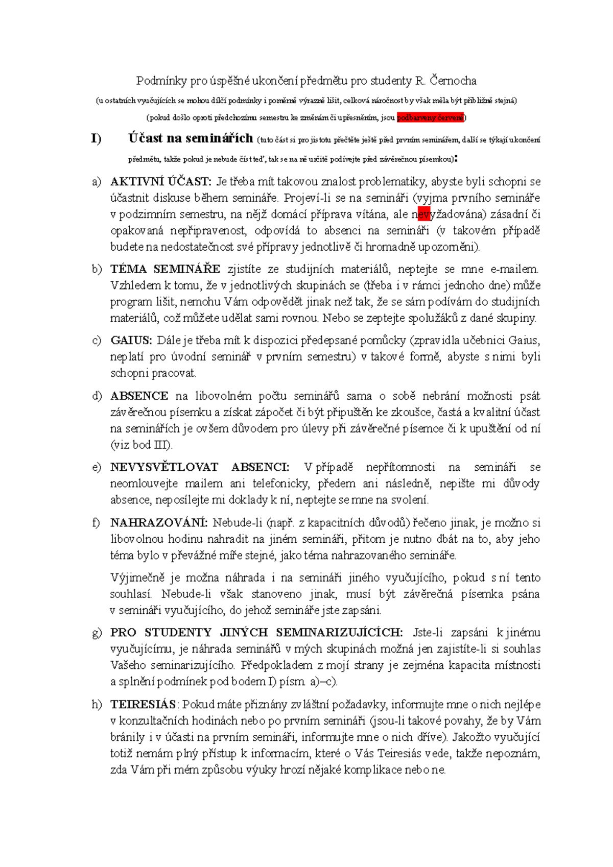 Podminky ukonceni RP Cernoch rkwkzlaq - Podmínky pro úspěšné ukončení ...