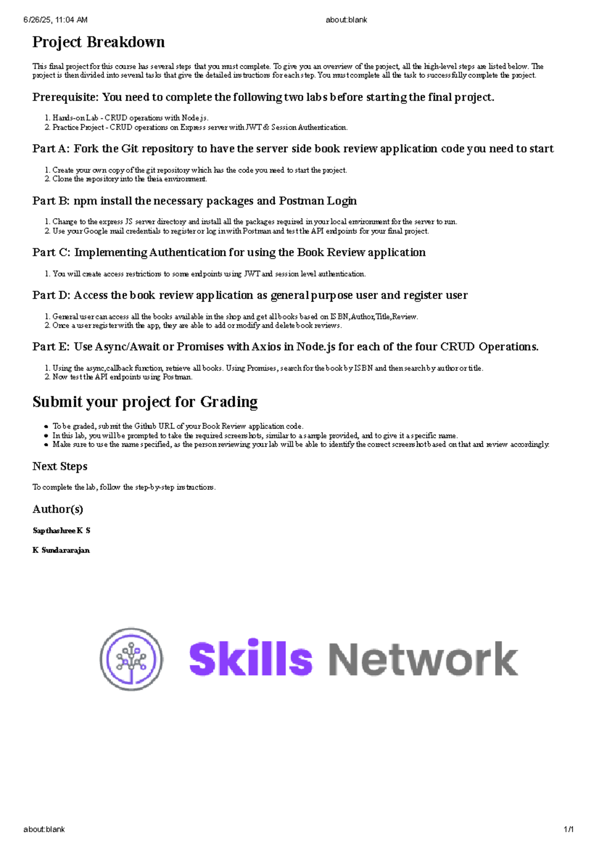CS101 Final Project Breakdown: Developing Back-End Apps with Node.js ...