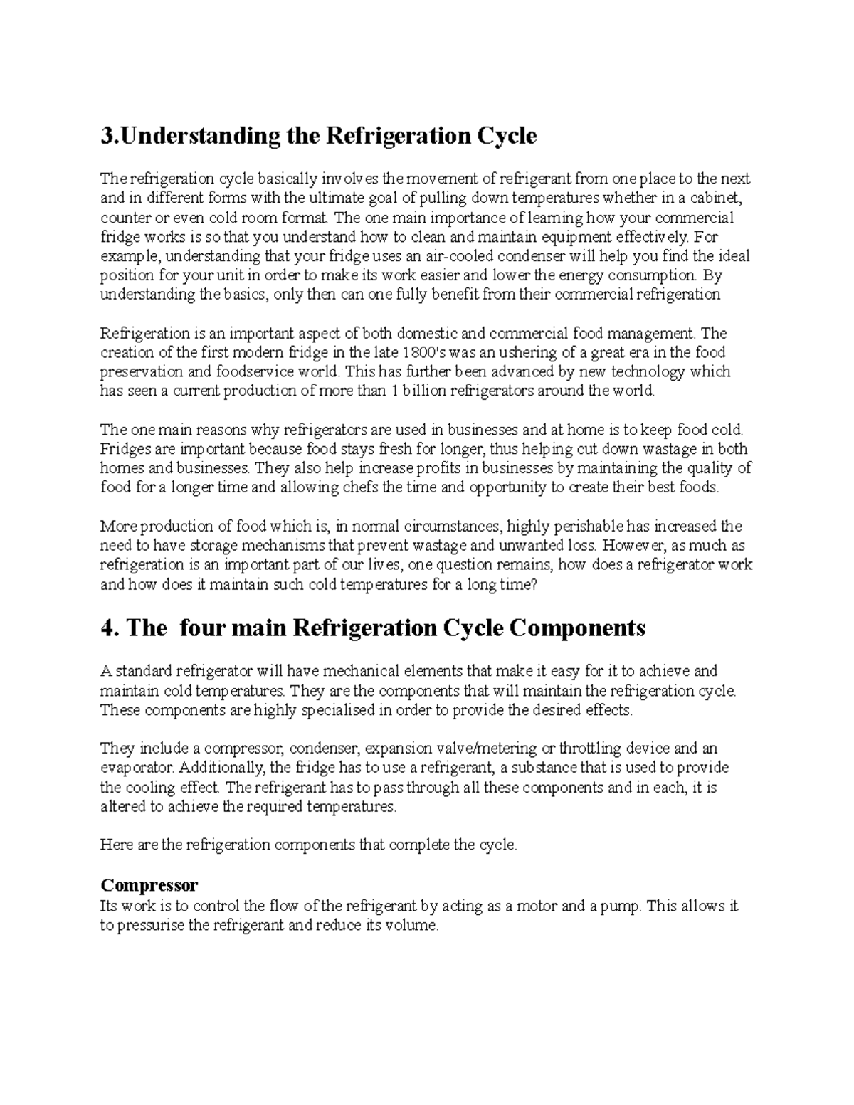 Understanding the Refrigeration Cycle and Its Main Components - Studocu