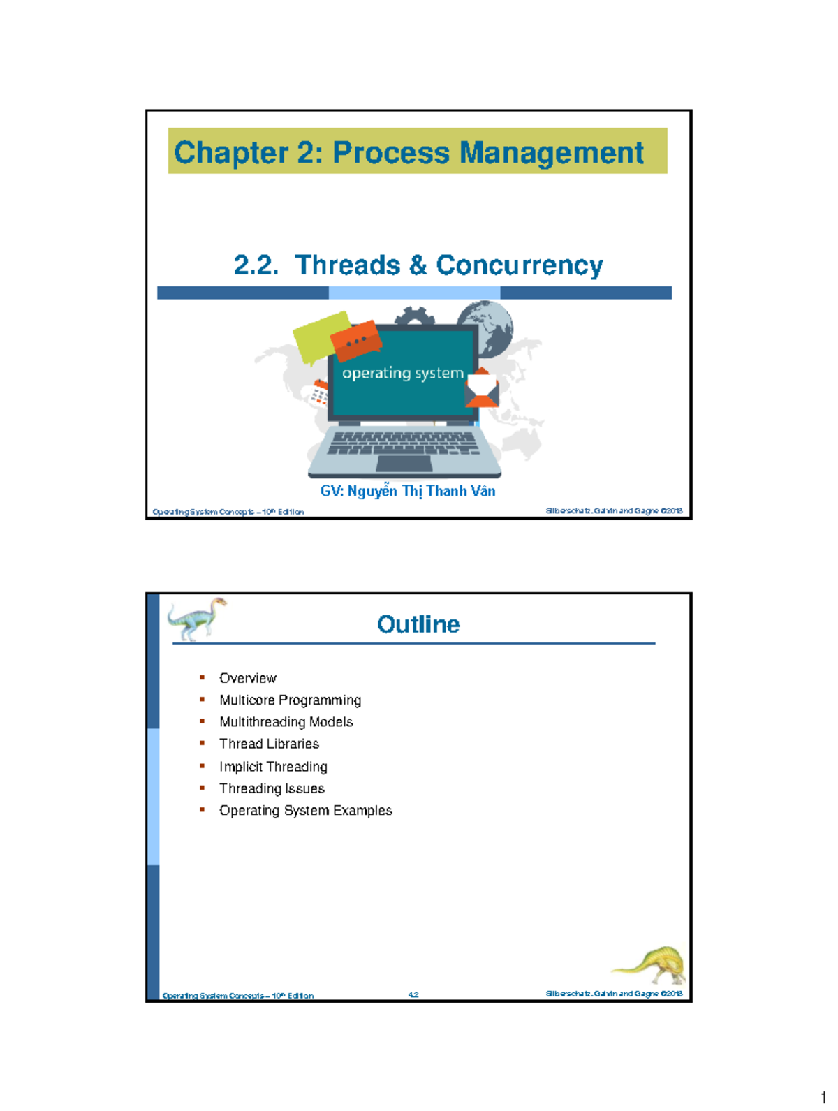 Ch02.2. Threads & Concurrency in Operating Systems Concepts - Studocu
