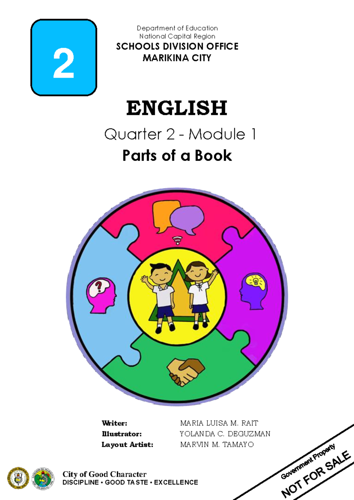 Grade 2 English Q2 - Module 1: Learning Parts of a Book - Studocu