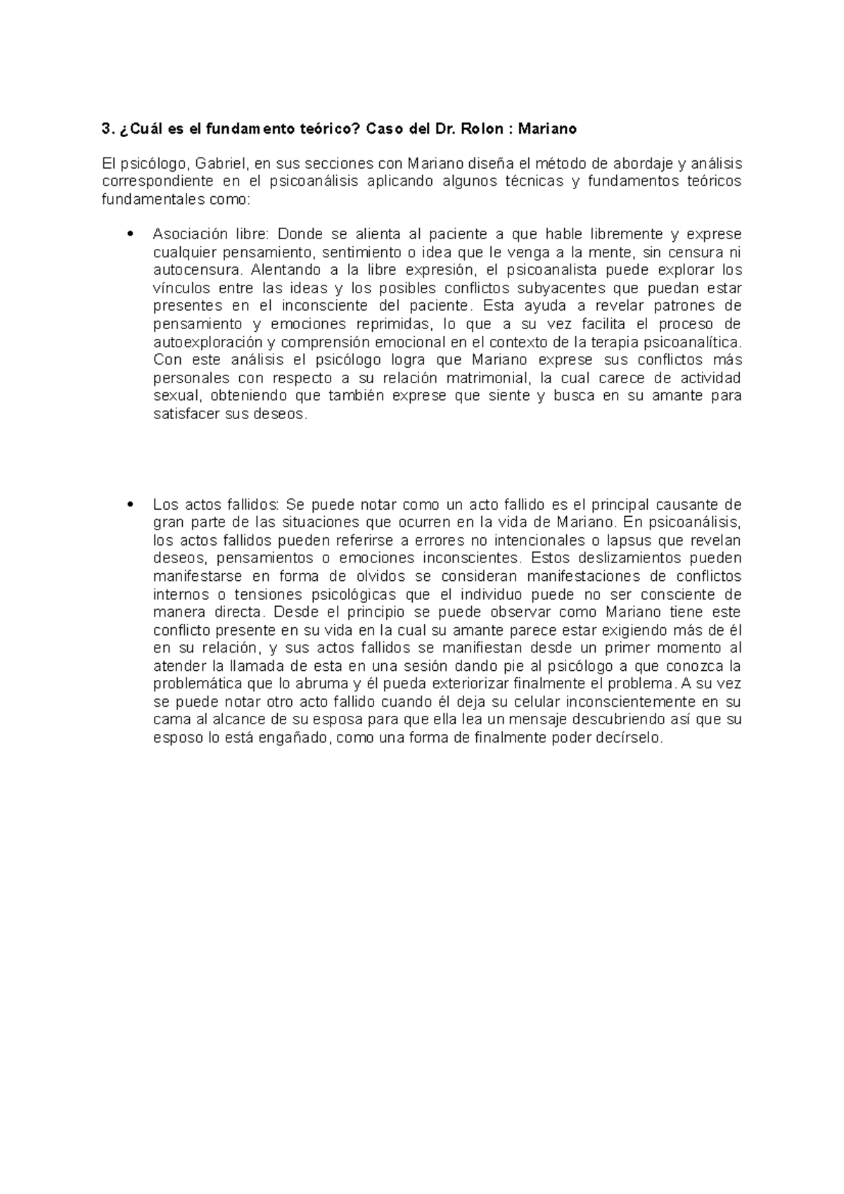 Análisis Teórico del Caso del Dr. Rolon - Trabajo Práctico Obligatorio ...
