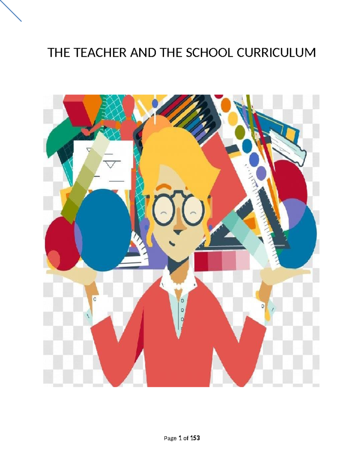 CET 101 Teacher and School Curriculum Overview: Chapter 1 Insights ...