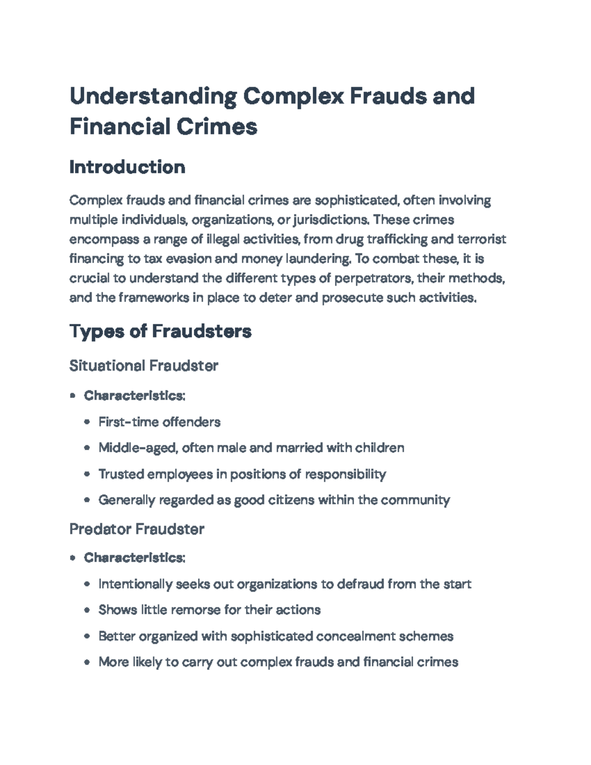 Understanding Complex Frauds and Financial Crimes: Methods and ...