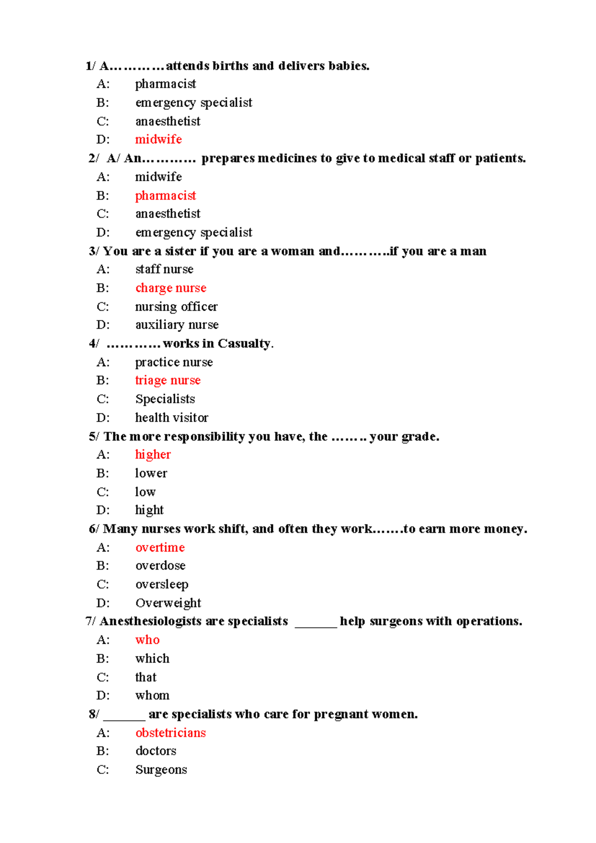 Inbound 7454: Medical Terms & Vocabulary Quiz Study Guide - Studocu