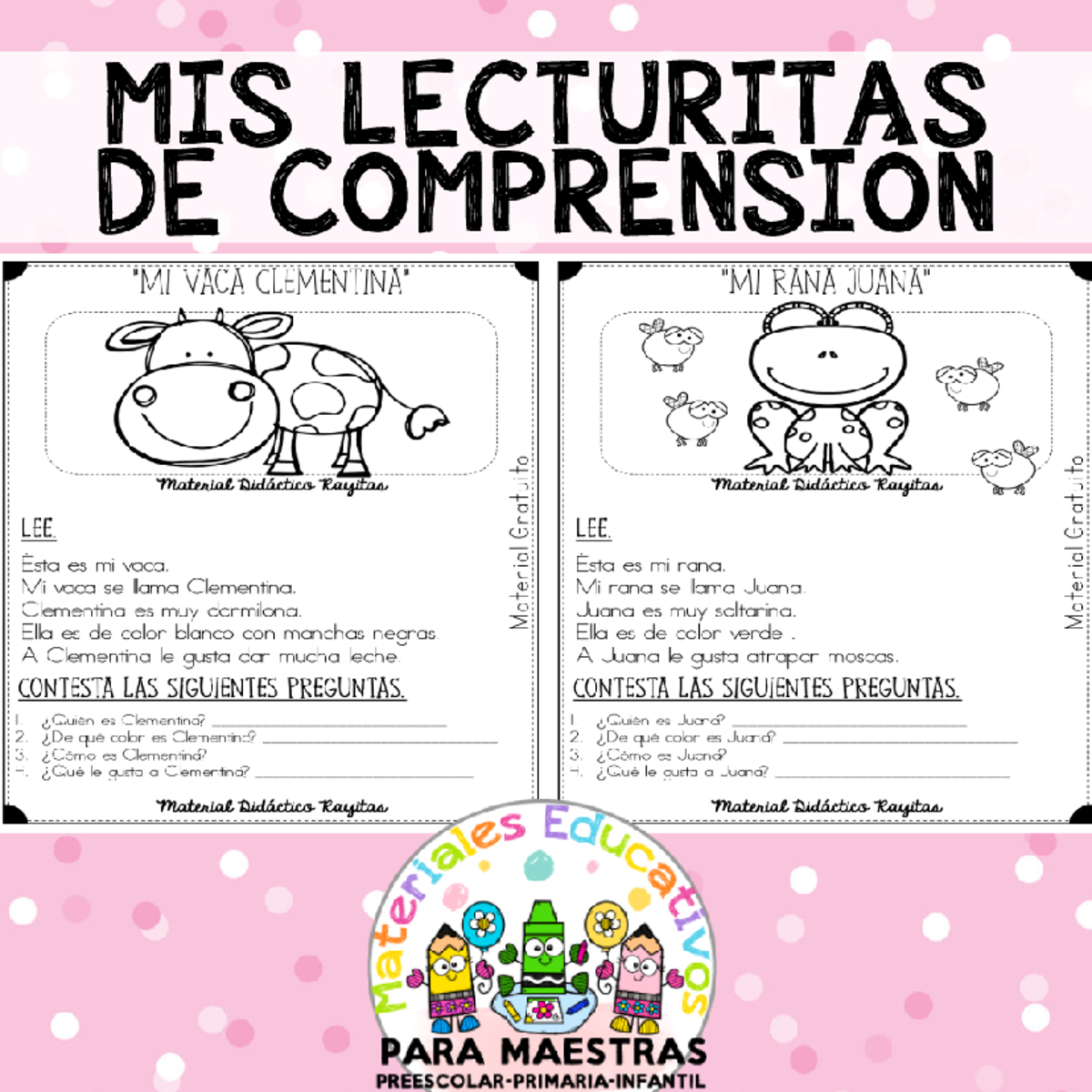 MIS LECTURITAS DE COMPRENSIÓN LECTORA - MATERIAL DIDÁCTICO - Studocu