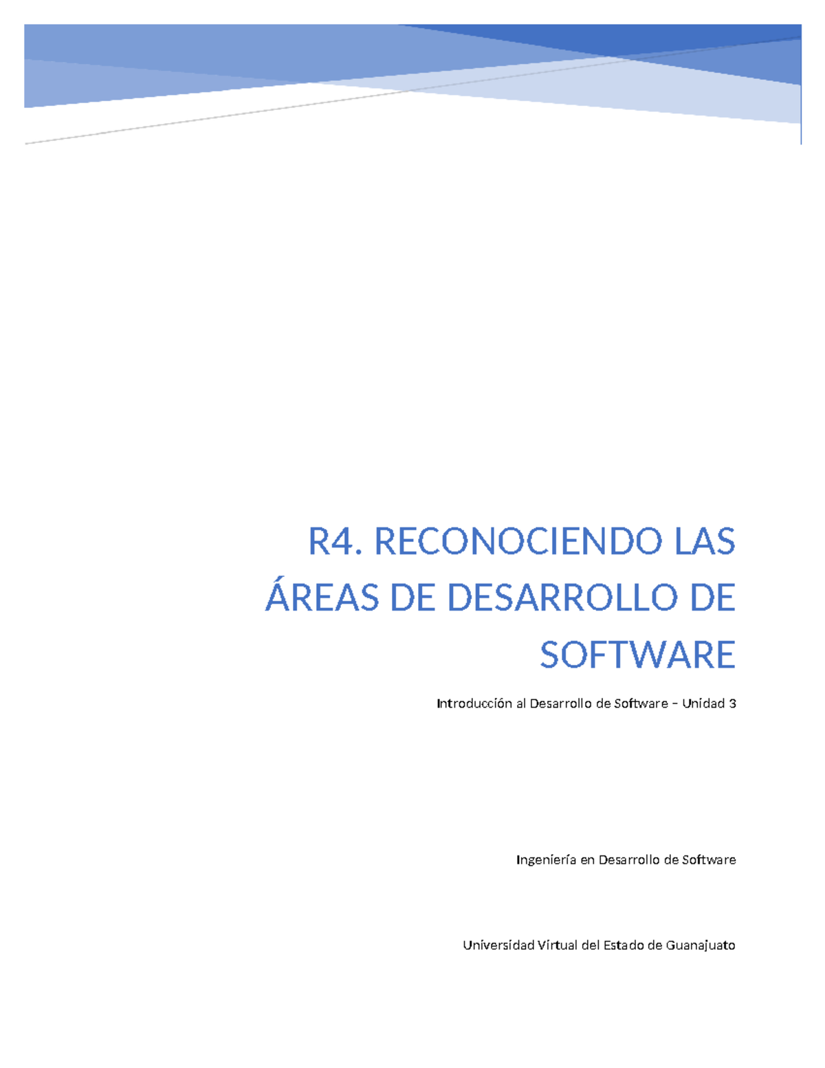 Reconociendo Áreas Clave en Desarrollo de Software (IS-123) - Studocu