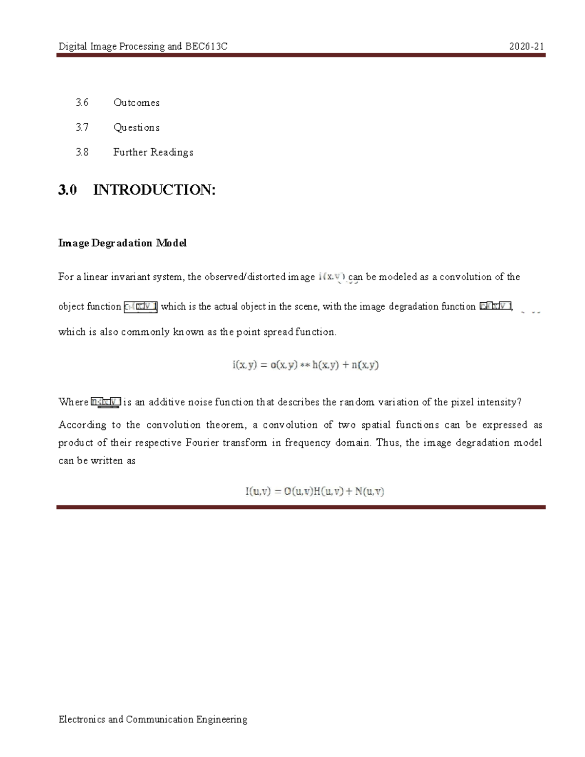 Digital Image Processing Notes - BEC613C and 17EC72 (2020) - Studocu