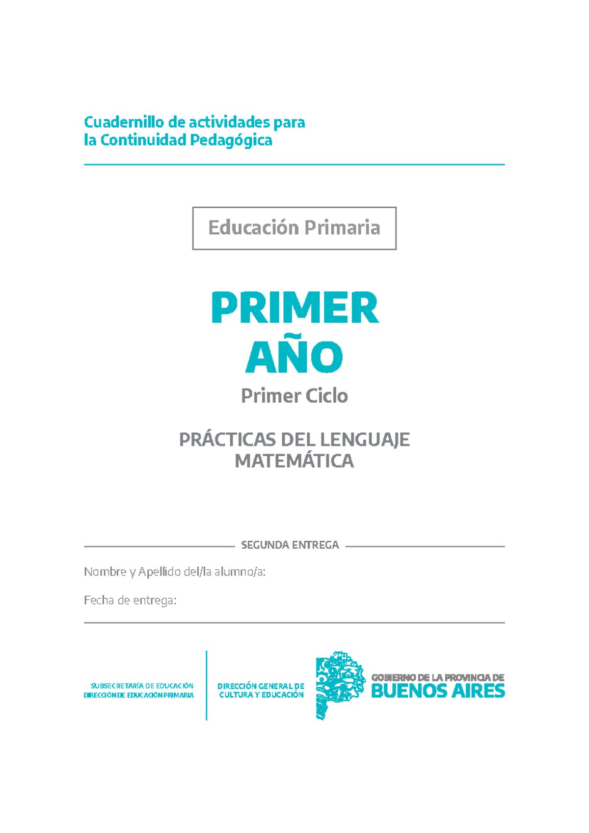 Cuadernillo de Actividades ESI 1ro - Segunda Entrega Educación Primaria - Studocu