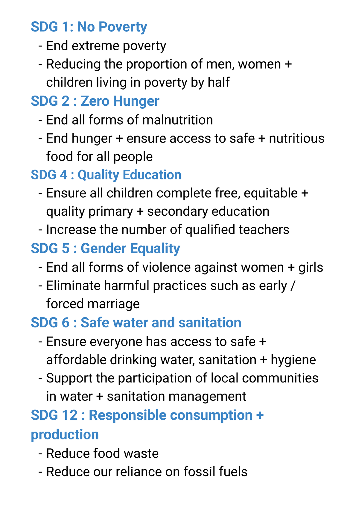 SDGs Overview: Key Goals for Poverty, Hunger, Education, and Equality ...