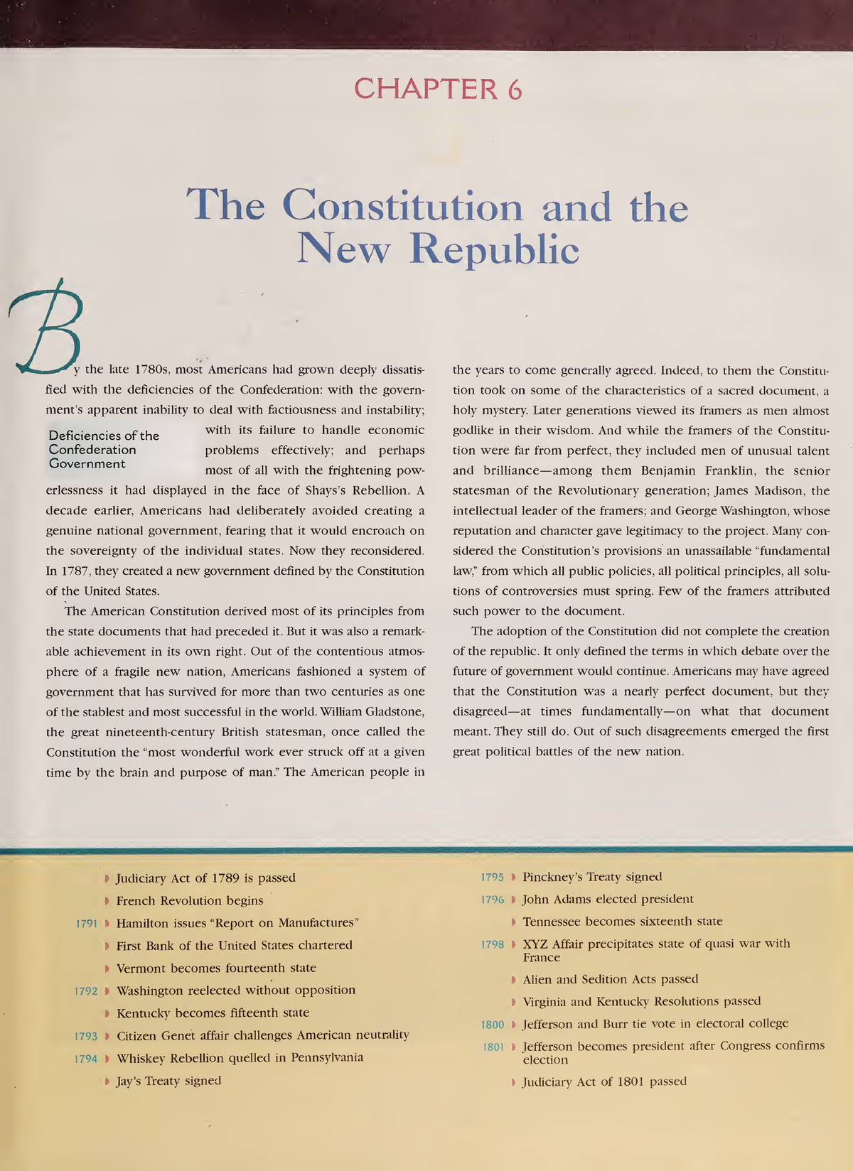 Apush chapter 6 - book pdf - CHAPTER 6 The Constitution and the New ...
