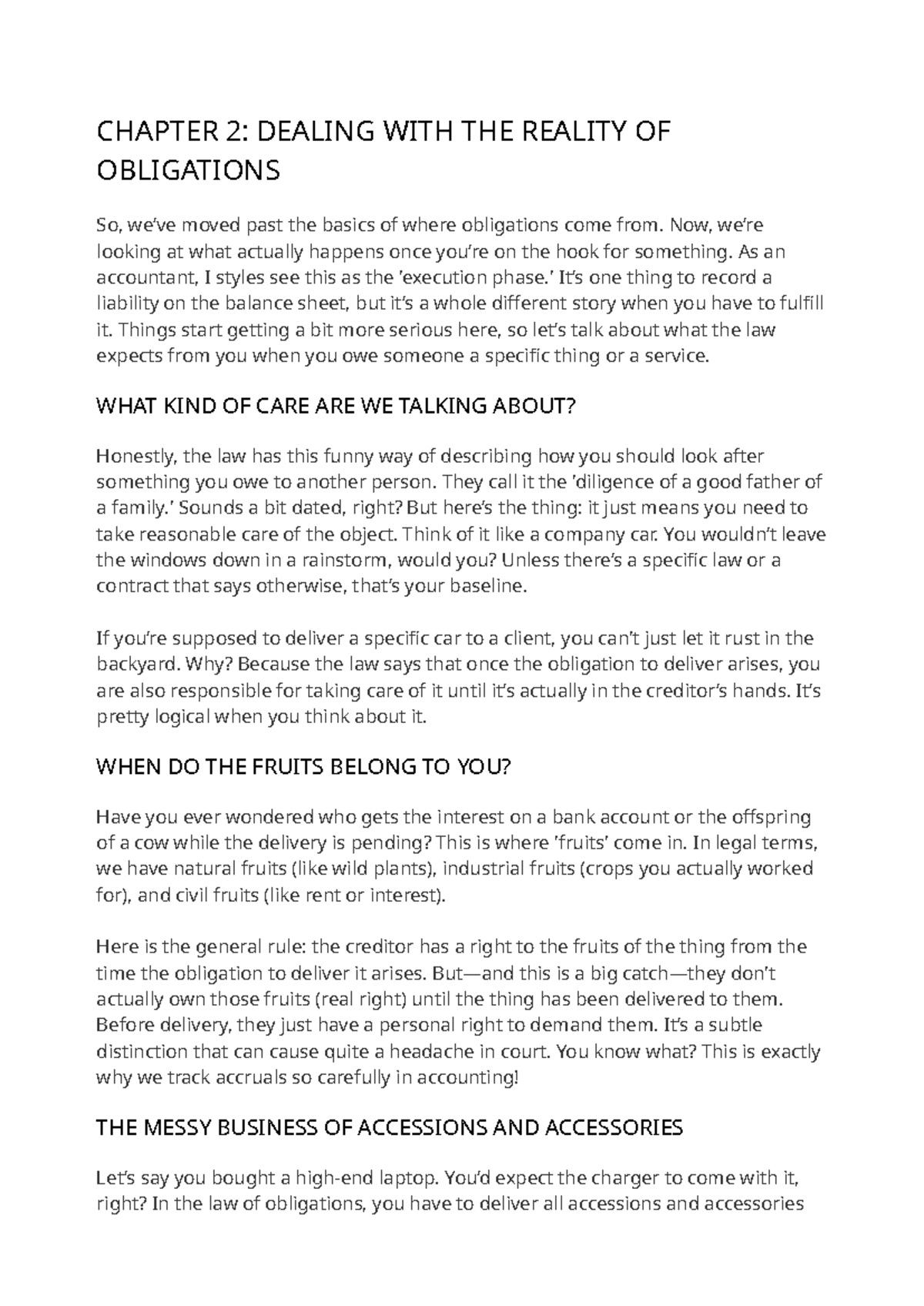 CHAPTER 2: UNDERSTANDING OBLIGATIONS IN ACCOUNTING - Studocu