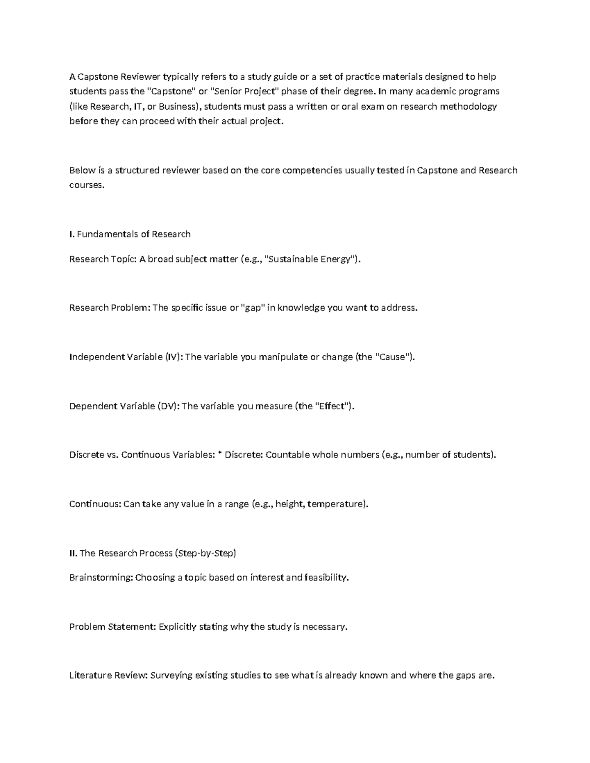Capstone Research Methodology Review Guide - WPS Office - Studocu