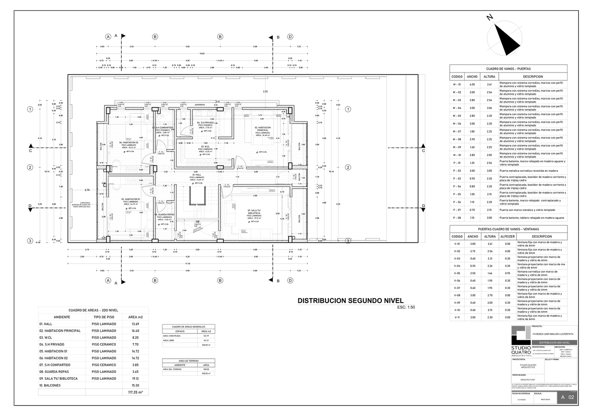 A 02 Distribución 2DO Nivel - Proyecto Vivienda Unifamiliar Lucrepata ...