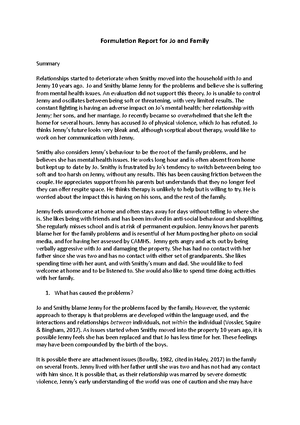 DD310 TMA04 - In this TMA, you are asked to write a formulation report ...