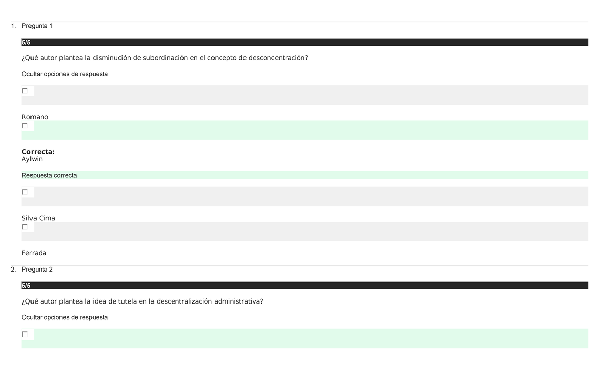 Prueba Administración Pública 2: Preguntas y Respuestas Clave - Studocu