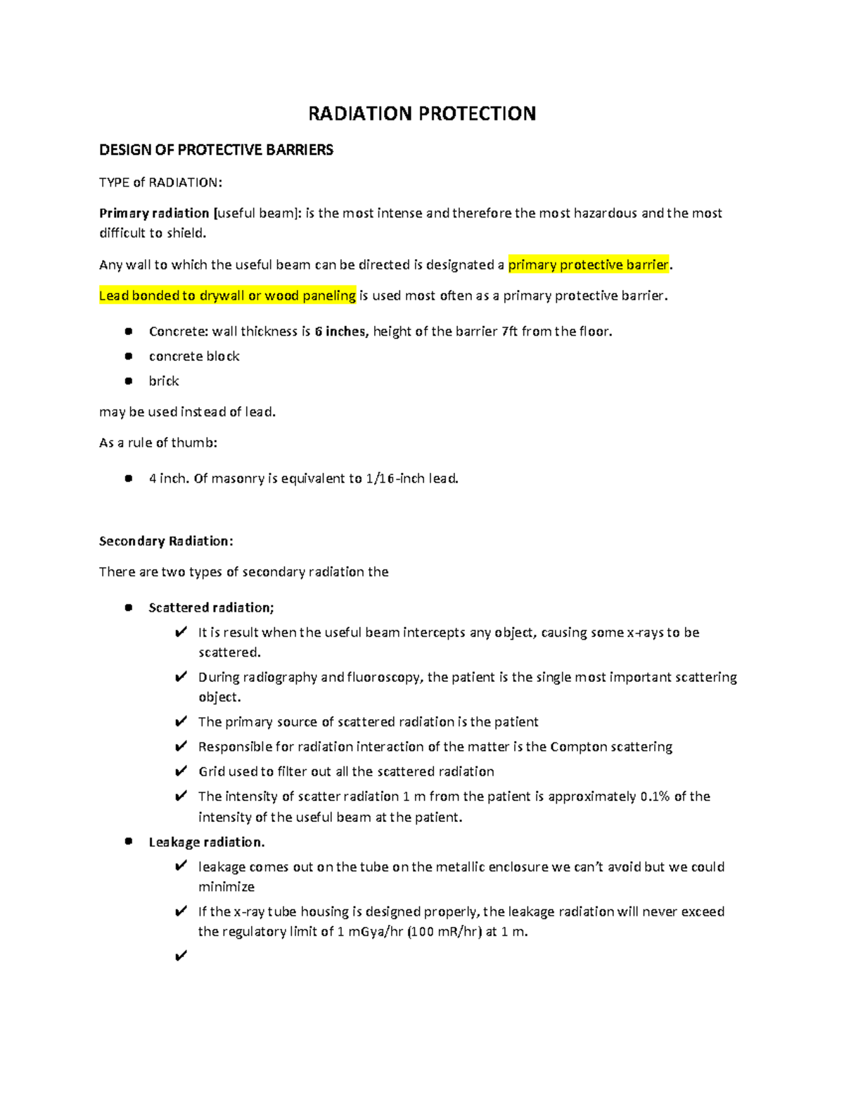 Radiation Protection - Design and Factors Affecting Barrier Safety ...